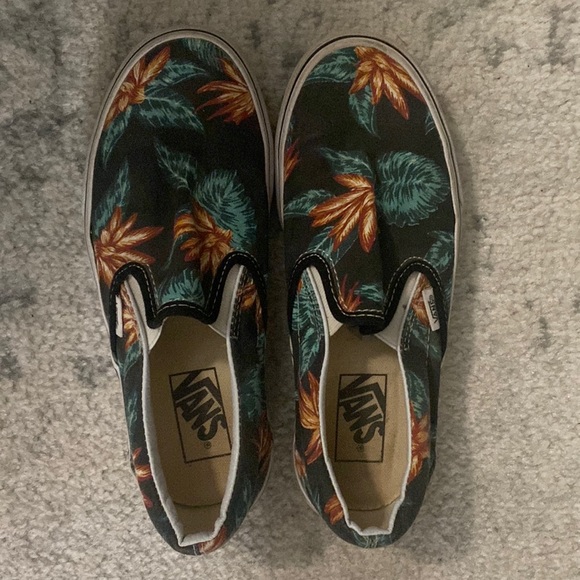 Vans | Shoes | Womens Tropical Print Vans | Poshmark